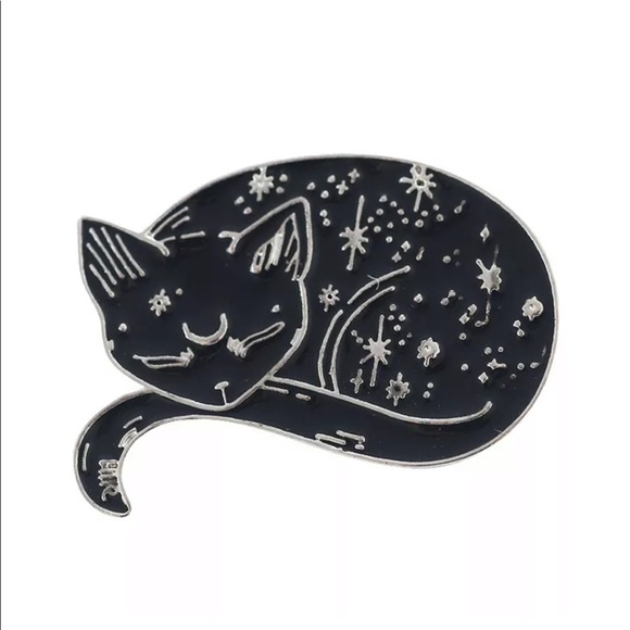 Jewelry | Celestial Space Cat Enamel Pin | Poshmark